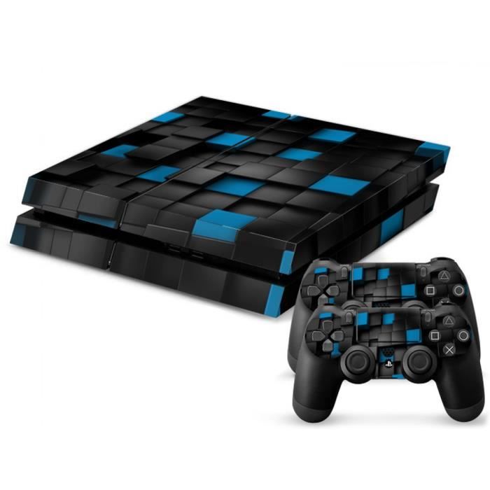 Tridimensionnelle Fraîche Noir Et Bleu Grille Vinyle Decal Peau ...