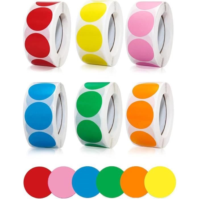 Gommette Ronde Multicolores, Gommettes Rondes, Etiquettes Pastille ...