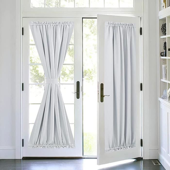 Rideau Brise-Bise Long Occultant Pour Porte Française, Moderne, Rideau ...