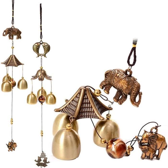 Carillons éoliens vintage, carillon à vent en cuivre métal, chanceux vent carillon cloche ...