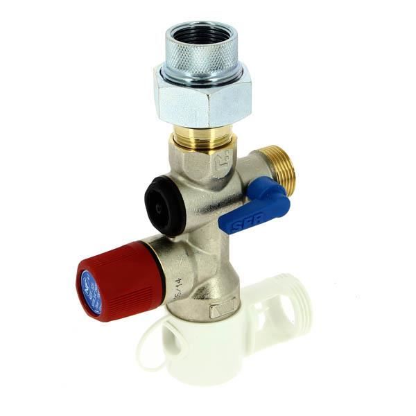 watts groupe de securite watts laiton chrome nf acs droit coude siege inox 3 4