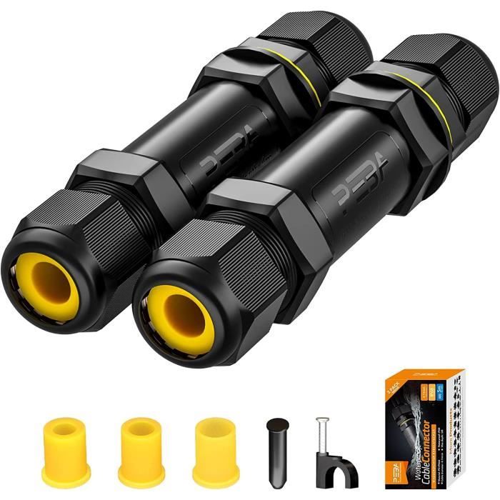 Connecteurs de câbles étanches Boîte jonction étanche 3 broches ...