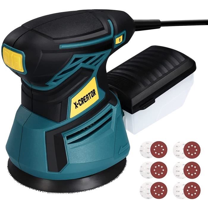 Ponceuse excentrique filaire - X-CREATOR - Réf XCOS350A - 450w ponceuse ...