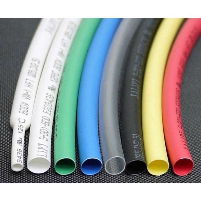 Tube thermorétractable - MARQUE - Noir - 0.6mm - 10m - 7 couleurs ...
