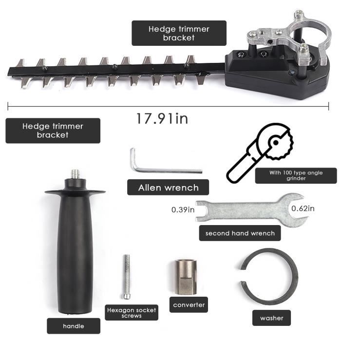 Taille-haie - Black - Modèle D8386 - 28mm - 9 cannelures - Ergonomique ...
