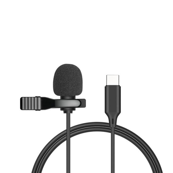 Microphone Lavalier - Non spécifié - Type-C - 3.5mm - Compatible iPhone ...