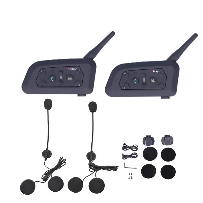 Dilwe Interphone de casque VNETPHONE V6 Interphone Bluetooth Lecteur de ...