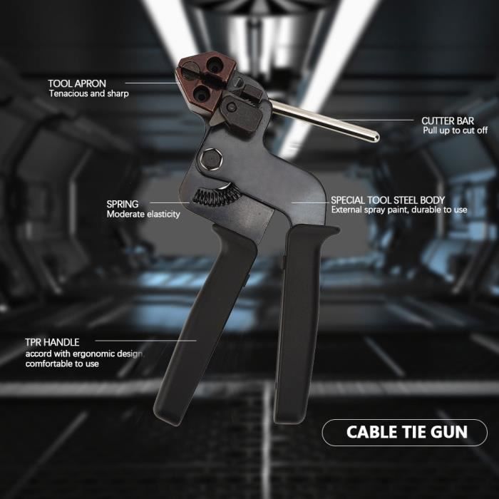 Pistolet à serre-câbles Stainless Steel Cable Tie Gun, Adjustable ...