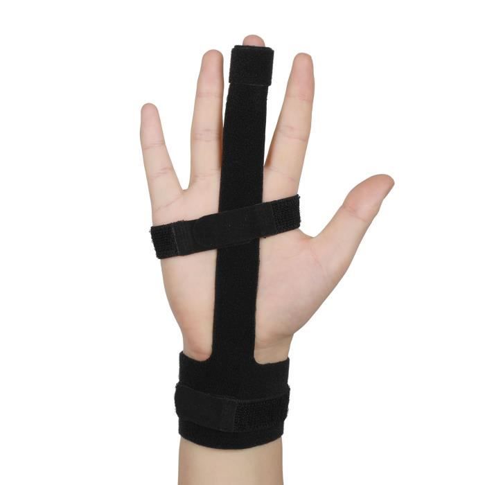 LAT Protège-doigts noir avec plaque d'acier Correcteur de doigt Produit ...
