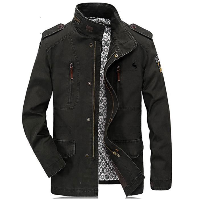 Veste Hommes uni Léger 100%Coton VêTements Masculin WZG1393A2 Gris Gris ...