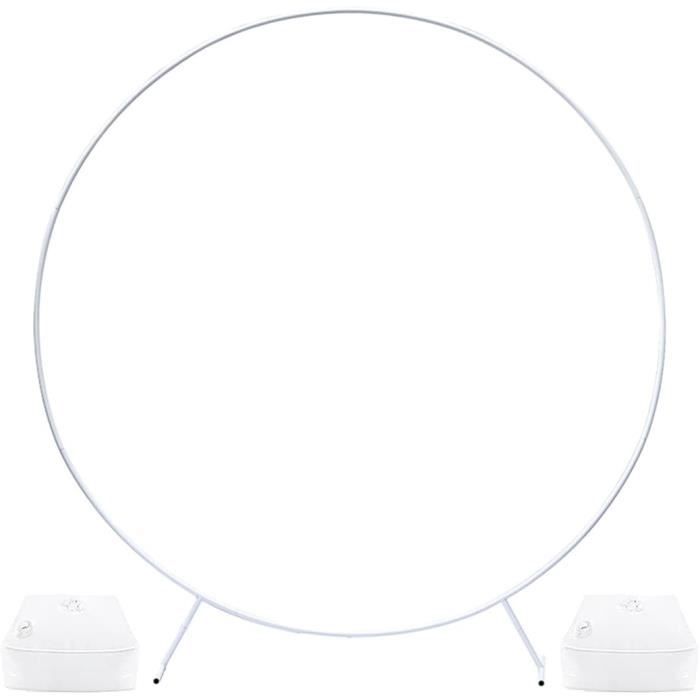 Kit Arche De Ballon En M¨¦Tal Blanc Support D'Arche De Ballon Ronde ...