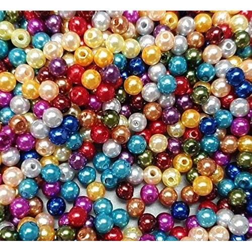 Perlin Lot de 1500 perles de culture imitation nacre de 4 mm - Couleurs ...