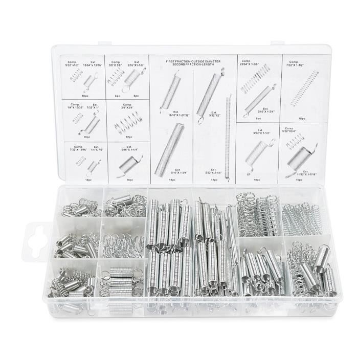 Ressort de compression ensemble en acier,200 pièces ressorts de ...