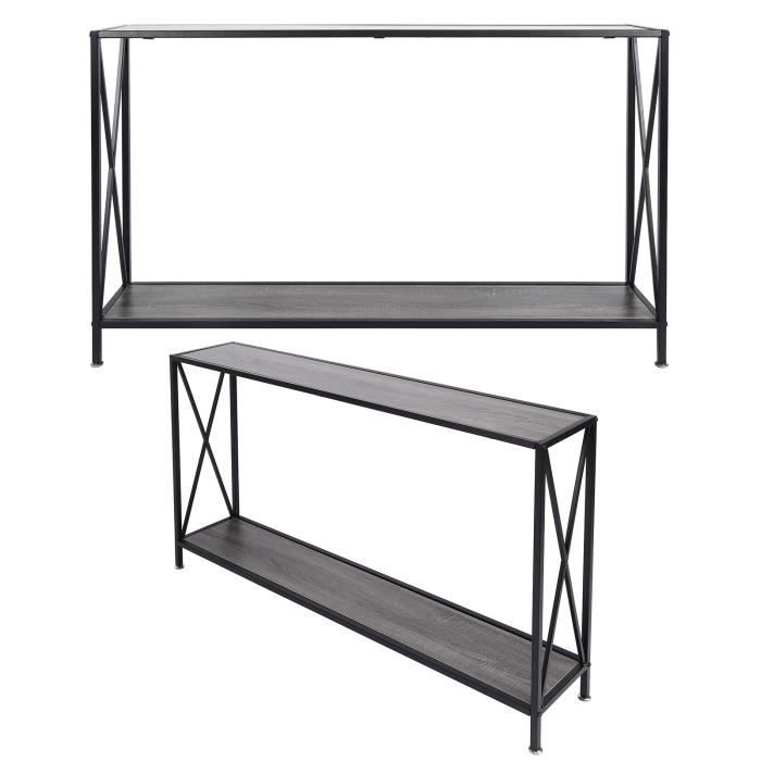 Table de console Table d'Appoint Console à 2 Niveaux Table de Canapé ...