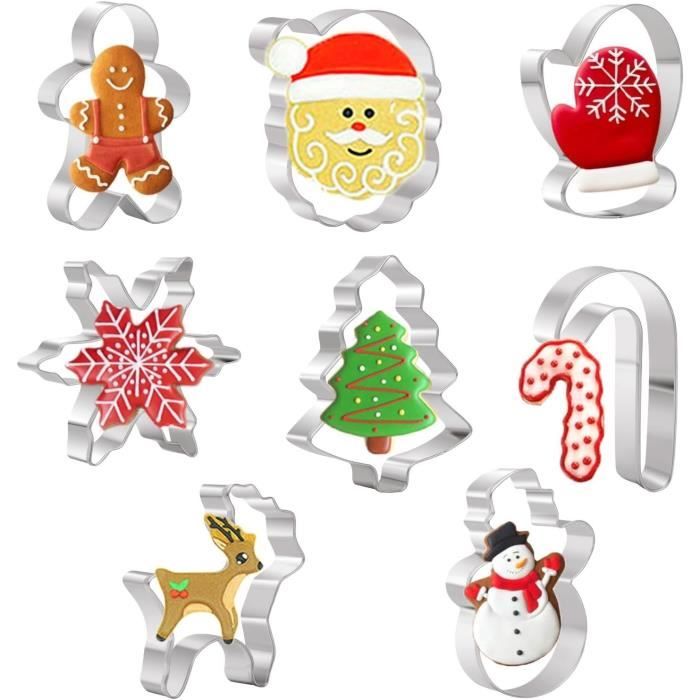 Lot De 8 Emporte-Pièces De Noël – Bonhomme De Pain D'Épices, Arbre De ...