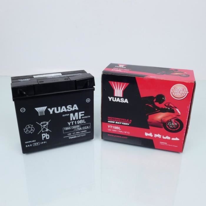 Batterie SLA Yuasa pour Moto BMW 1300 K Gt 2009 à 2011 YT19BL-BS / YT19BL / 12V 19Ah Neuf ...