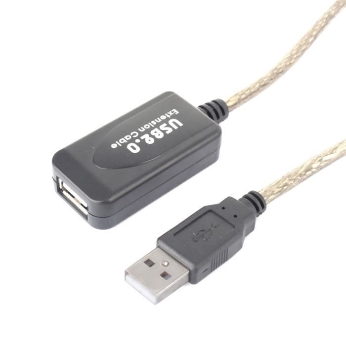 Câble d'extension USB - ASHATA - 10M - Type A Mâle à Femelle ...