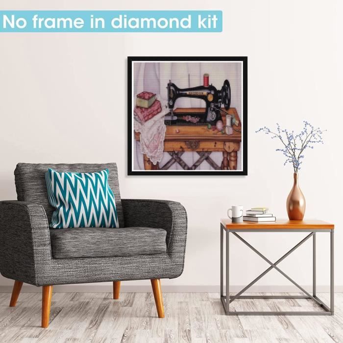Diy 5D Diamond Painting Kits Machine À Coudre, Diamant Peinture Point ...