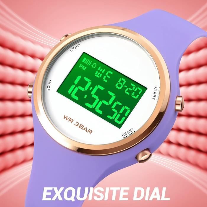Montre Numérique Pour Femme, Multifonction, Étanche, Montre De Sport Colorée Pour Femmes, Filles ...