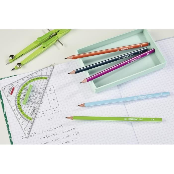 Crayon Graphite Hb - Trio - Lot De 12 Crayons Triangulaires Hb - Orange ...