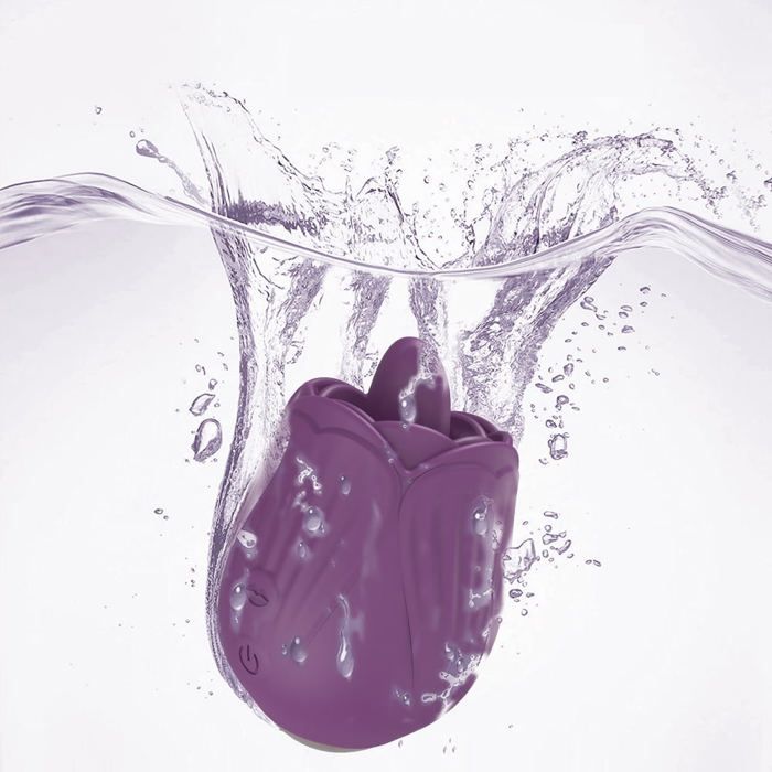 Jouet Rose avec vibrateur de langue pour femmes, léchage de mamelon Oral, stimulateur de ...