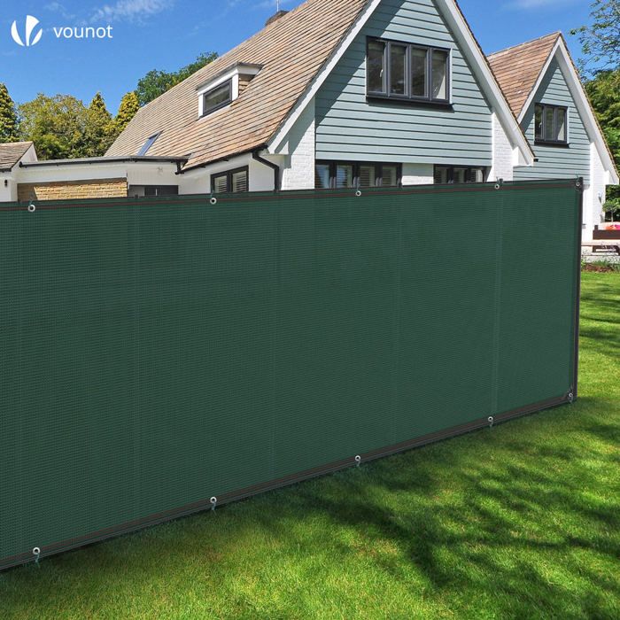 VOUNOT® Brise vue occultant en HDPE 230g/m² 1.5x20m avec attaches de ...