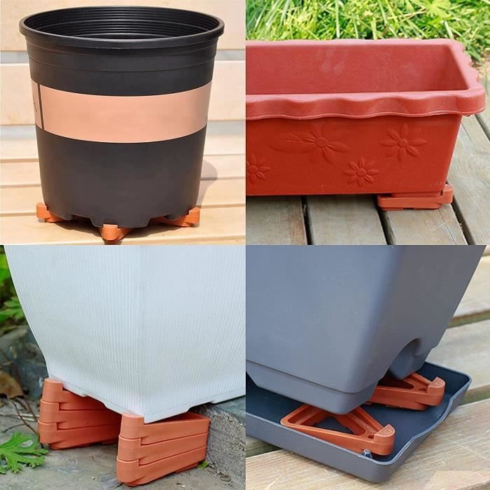 Lot De 12 Pieds Triangulaires Invisibles Pour Pot De Fleurs À Profil ...