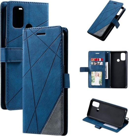 Coque magnétique pour Oppo A53 et A53S 2020, étui téléphone bleu ...