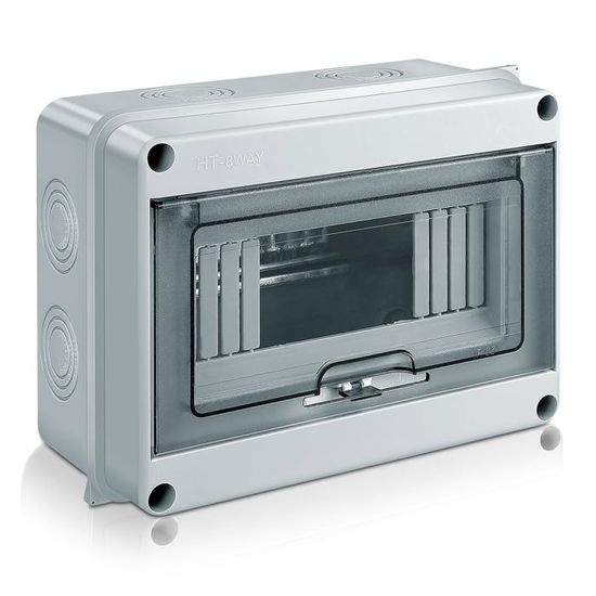 Coffret Electrique Etanche Exterieur, IP65 Boîtier de Distribution en Saillie 8 Modules avec ...