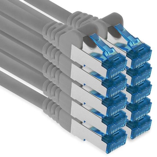 Câble De Raccordement - 10X 1,5 M Ethernet, Réseau, Câble Lan Cat6A ...