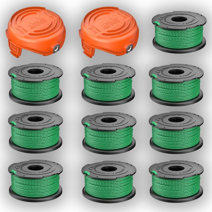 Lot de 10 bobines de fil vert pour débroussailleuse Black & Decker ...