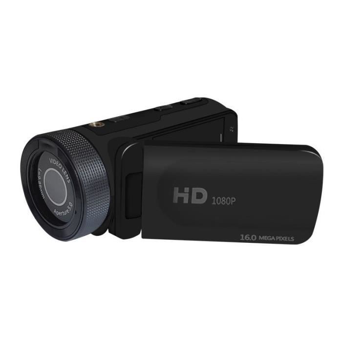 BLANC-Caméra vidéo numérique HD 1080P, caméscope avec microphone ...