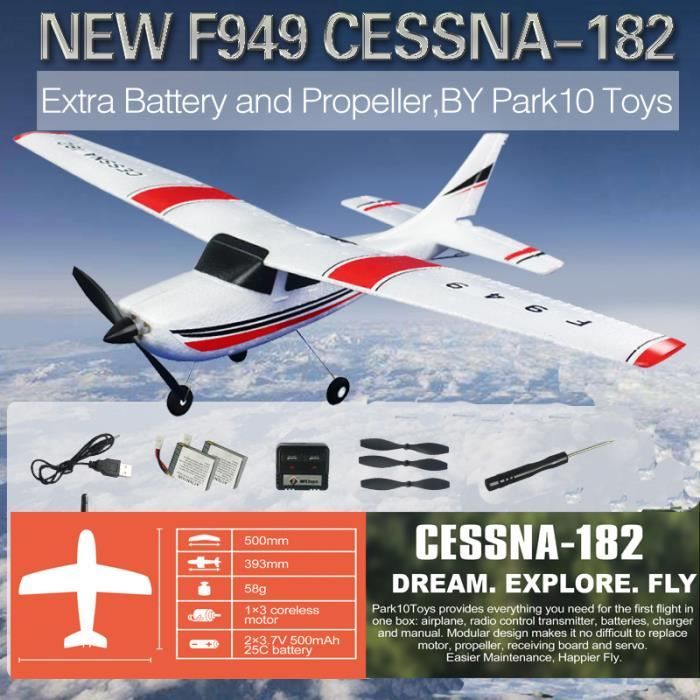 Deux piles - Avion F949 2.4g 3ch Rc À Aile Fixe, Drone D'extérieur ...