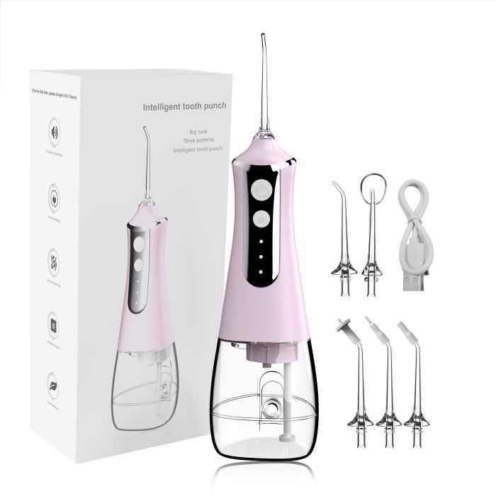 Rose - Irrigateur buccal Portable, Jet dentaire, nettoyage des dents, 5 ...