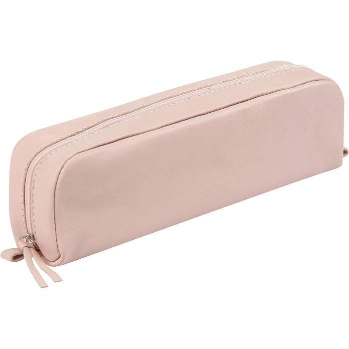 8423C -Trousse Scolaire Rectangulaire Rose Poudré 21X4X6 Cm En ...