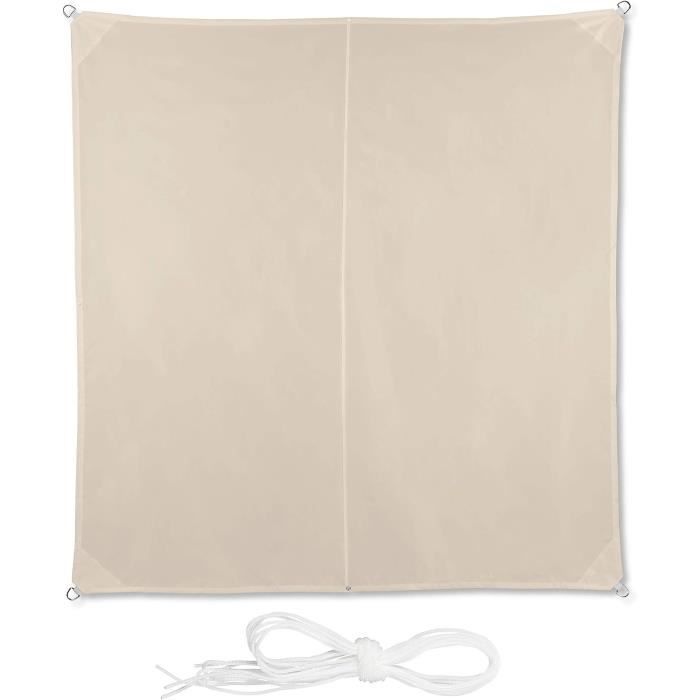 Voile D’Ombrage Carré Diffuseur D’Ombre Protection Soleil Balcon Jardin ...