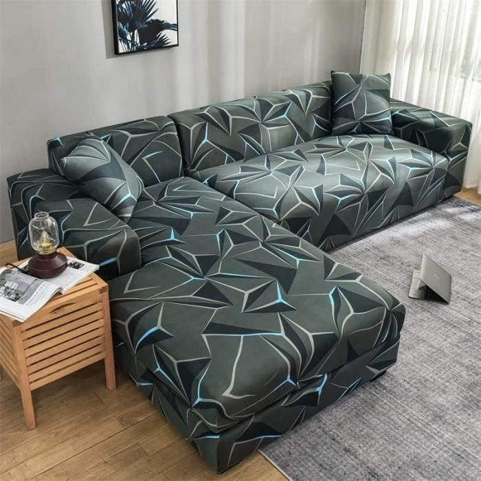 Housse De Canapé D Angle Extensible Complet Protection Canapé D'Angle ...