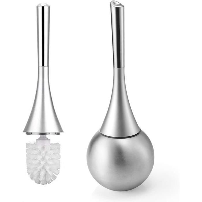 Brosse WC et support avec base en acier inoxydable 304 et poignée en plastique ABS[1048 ...