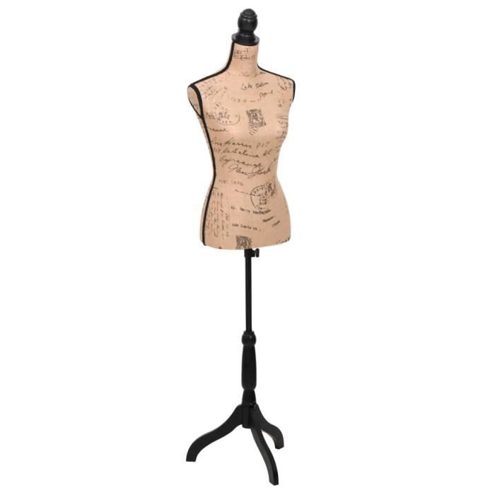 Buste de couture Mannequin de Femme Marron et Noir Jute ...
