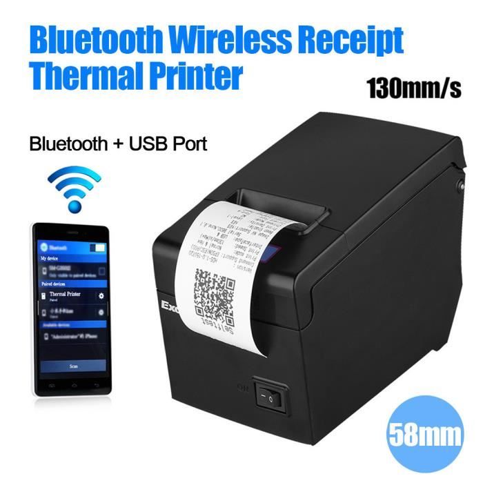 Excelvan 58mm Imprimante à Reçu Thermique Bluetooth pour 83mm dia ...