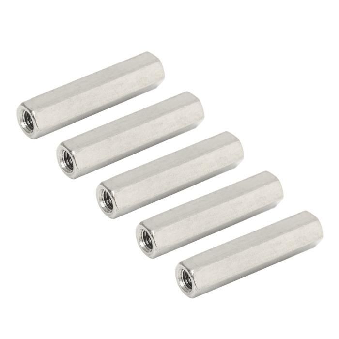 JIE Kit D'Écrou D'Accouplement Hexagonal M8 5 Pièces Écrous D'Accouplement Hexagonaux M8 X 1.25 ...