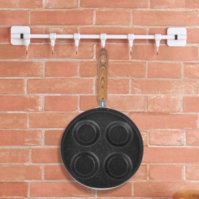 Casserole à petit-déjeuner Marmite à frire à quatre trous Casserole de ...