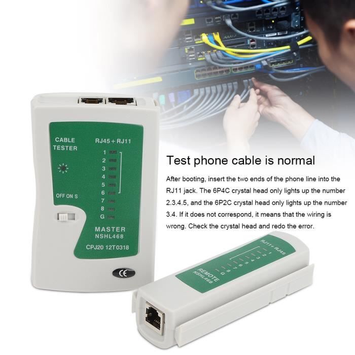 WOH - Outil de test RJ45 + RJ11,stable pour le test de câble d ...