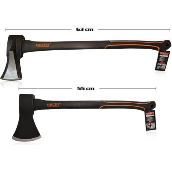Set avec 2 Hache merlin à fendre couperet - HECHT - 55-63 cm - Manche ...