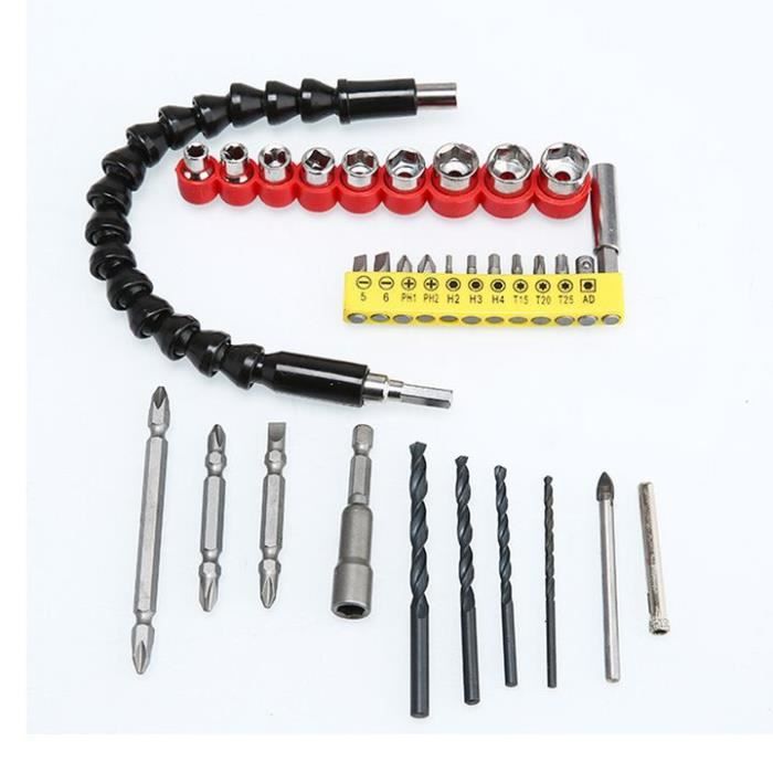 Accessoires de Perceuse visseuse à percussion Douilles Embouts Forets ...