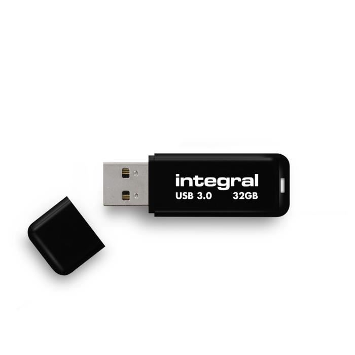 Clé USB 3.0 Integral 32Go Noir - Vitesse de lecture jusqu'à 110Mo/s ...