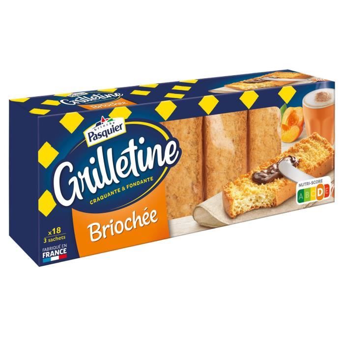 LOT DE 4 - PASQUIER - grilletine Biscottes Briochée - boite de 255 g ...