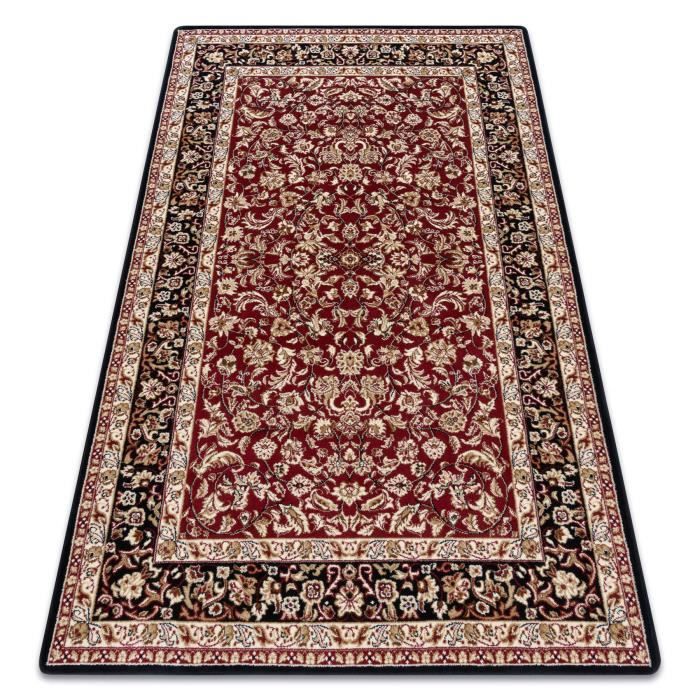 Tapis ROYAL modèle G020 Classique noir / rouge foncé - 100x200 cm ...