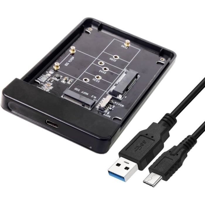 Cy - Boîtier De Disque Dur Externe Usb-C Vers Sata Ssd Hdd De 2,5 ...