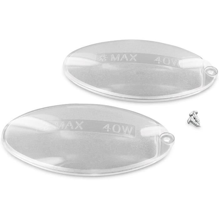 Lot De 2 Cache-Ampoules Ovales Pour Hotte Aspirante Aeg Electrolux ...